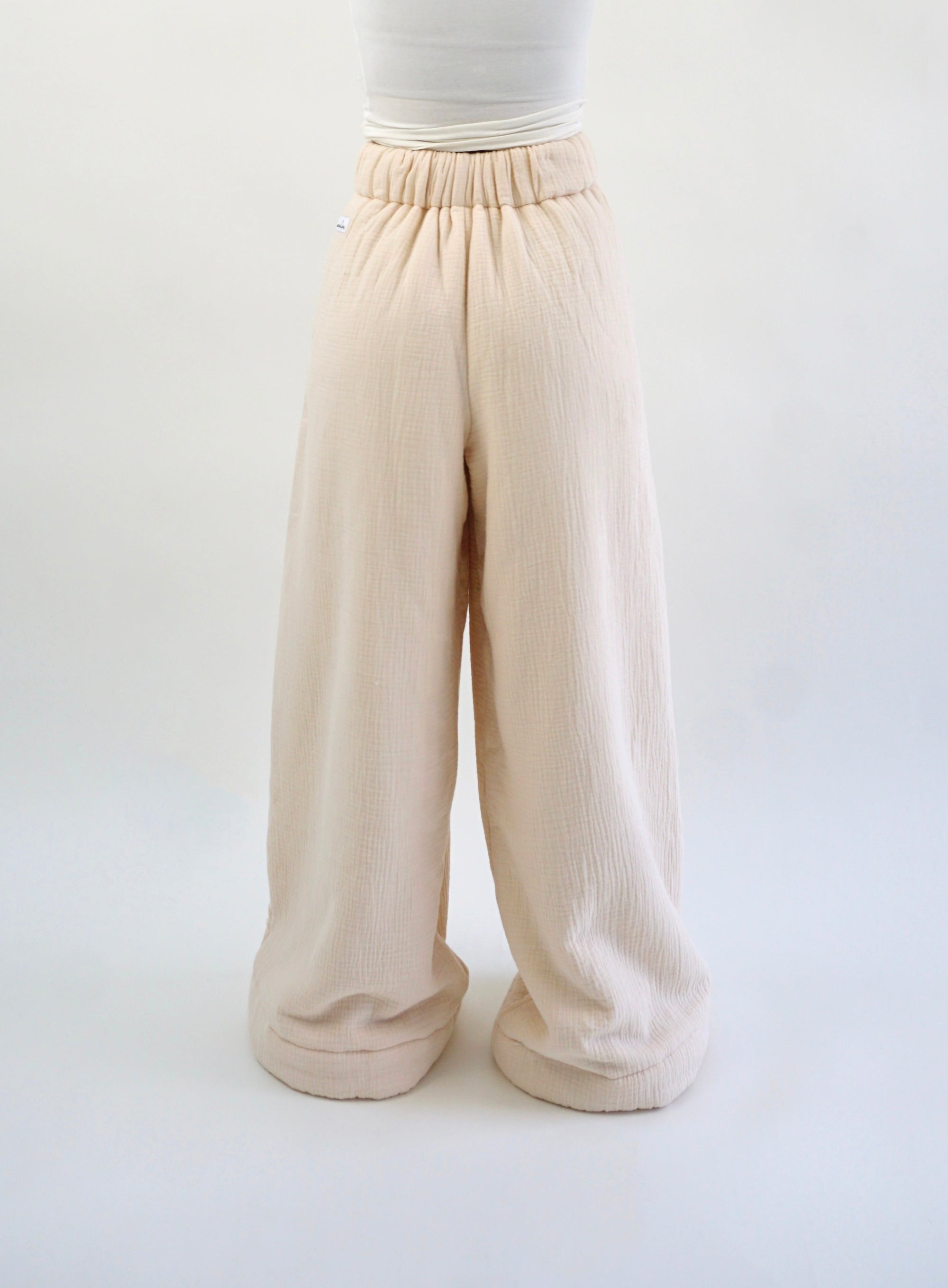 Homebody Blanket Pants | Sherpa-Lined Bubble Gauze Pants | Marieloulou