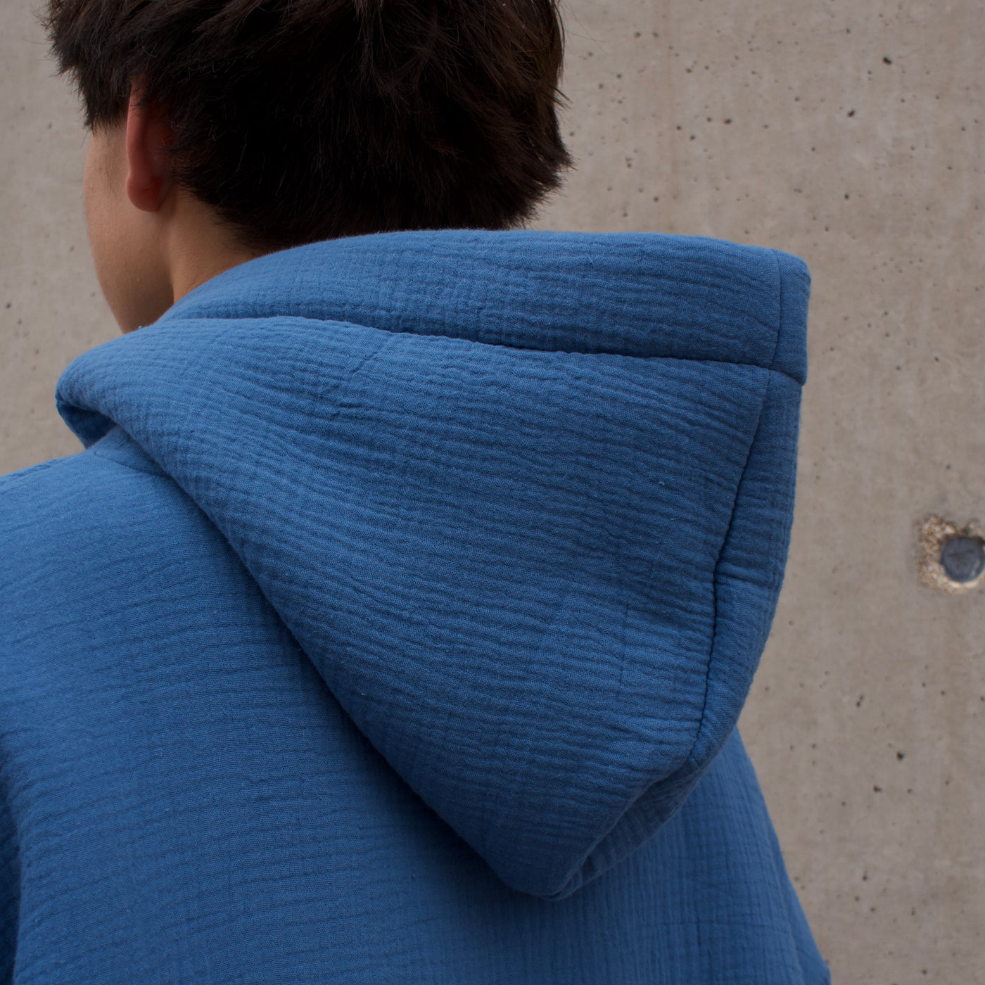 Homebody Blanket Hoodie | Sherpa-Lined Bubble Gauze | Marieloulou